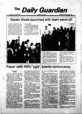 "The Guardian, February 8, 1984" by Wright State University Student Body