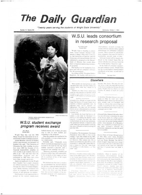 "The Guardian, October 3, 1984" by Wright State University Student Body