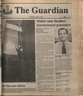 "The Guardian, April 02, 1992" by Wright State University Student Body